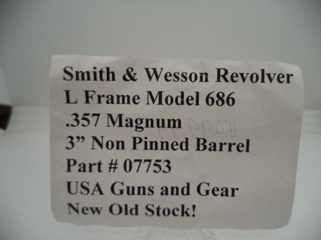 Sandw Revolver L Frame Model 686 357 Mag 3 Non Pinned Barrel Usa