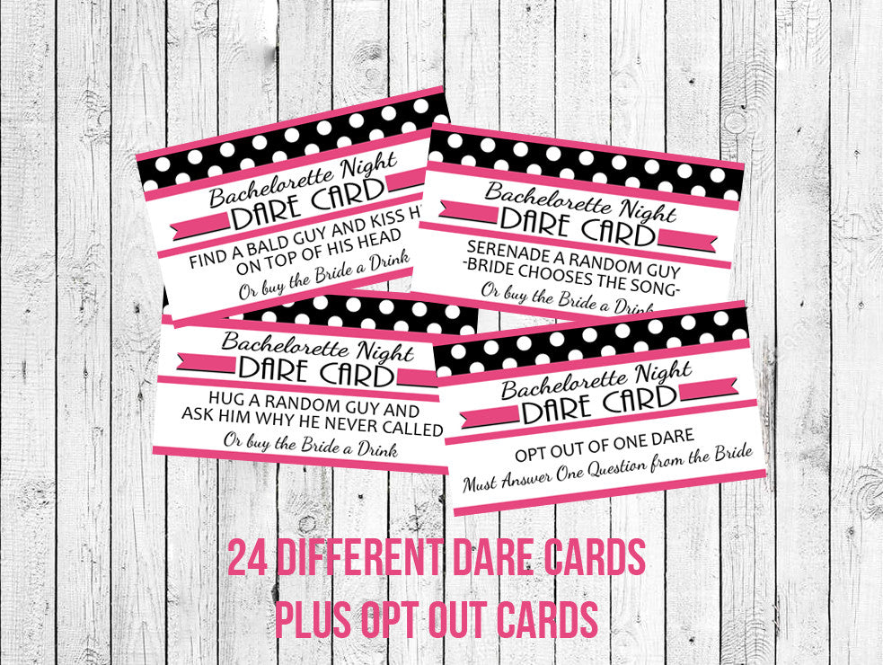 Bachelorette Party Dare Cards Printable Party Game