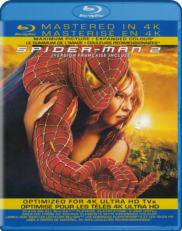 Spider Man 2 Mastered In 4k Blu Ray Bilingual On Blu Ray Movie