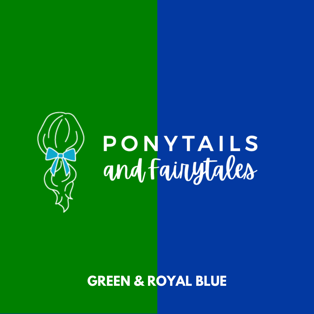 Green And Royal Blue Hair Accessories School Ponytails Reviews On