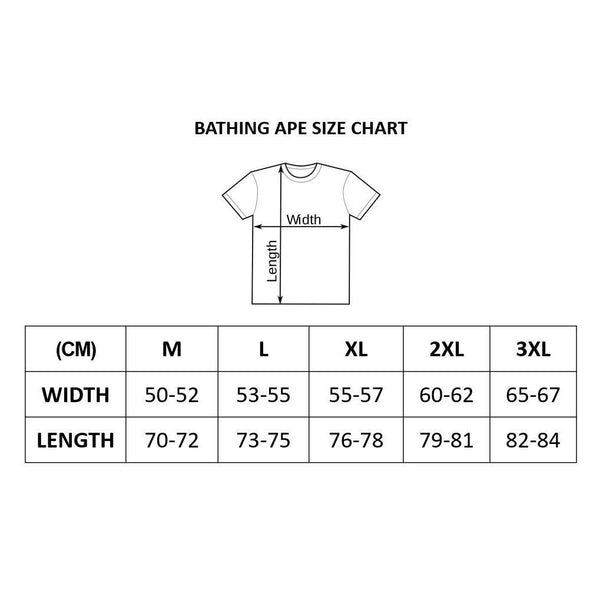 Bape Size Guide Ubicaciondepersonascdmxgobmx