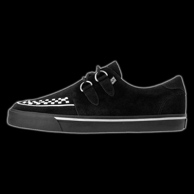 Tuk Black Suede White Interlace D Ring Vlk Creeper Sneaker Shoee A9182