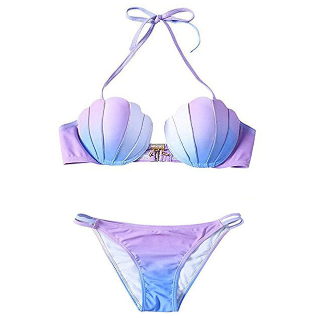 Gradient Mermaid Shell Bikini Boogzel Apparel