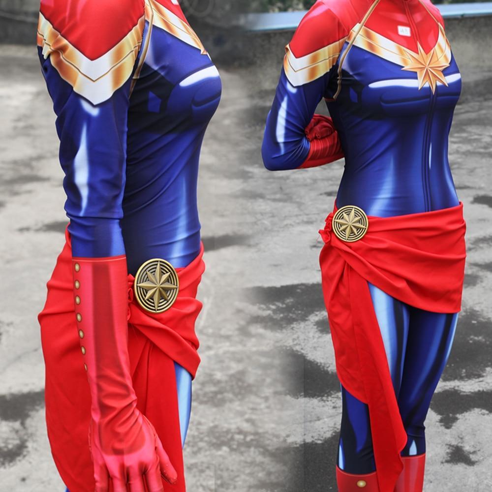 Captain Marvel Cosplay Costume For Women I Am Superhero