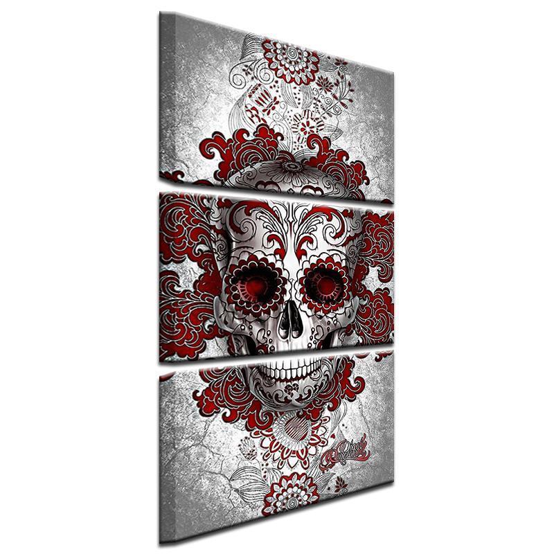 Gothic Style Skull Canvas Wall Art