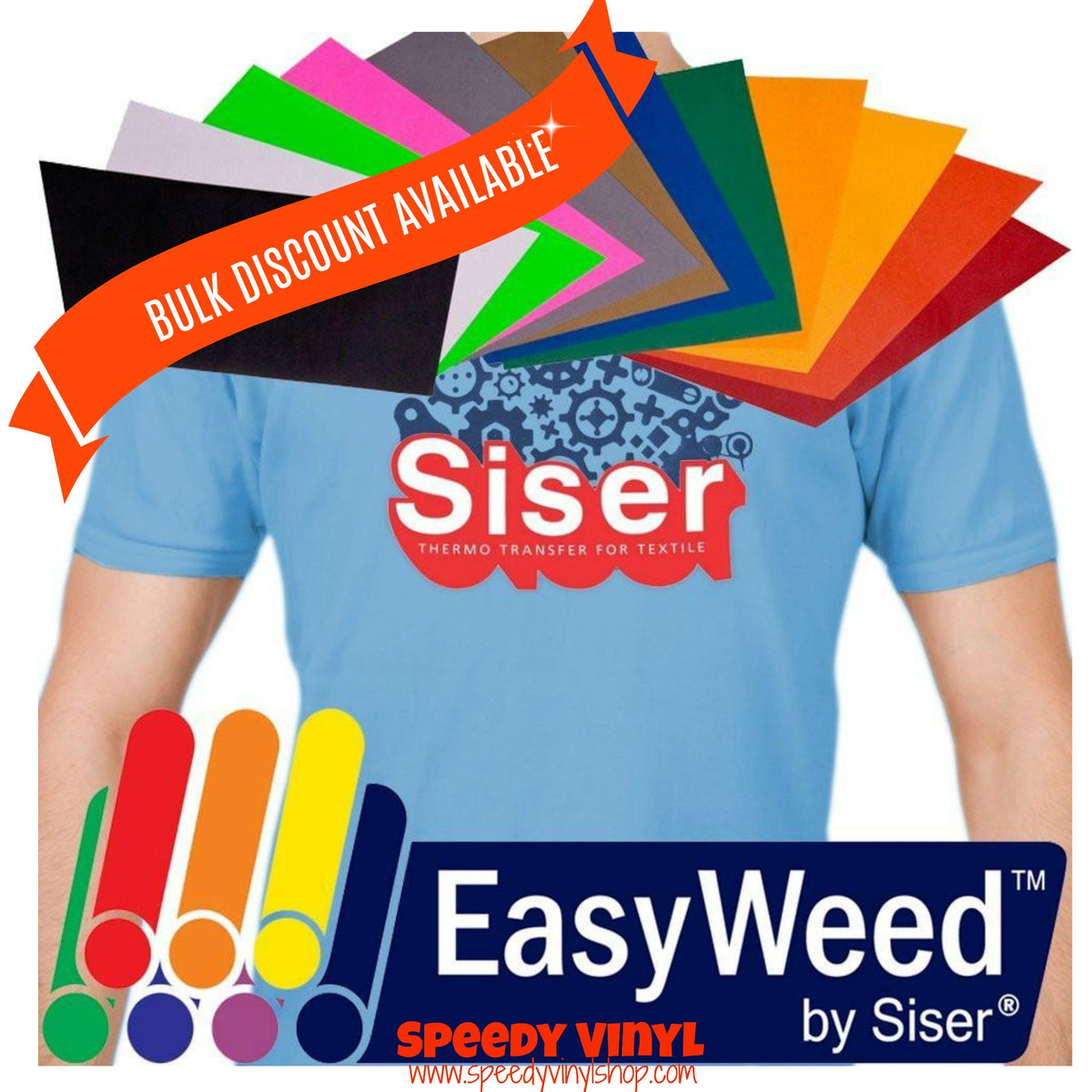 Siser Easyweed Heat Transfer Vinyl Htv 12x12 Sheets Speedy Vinyl