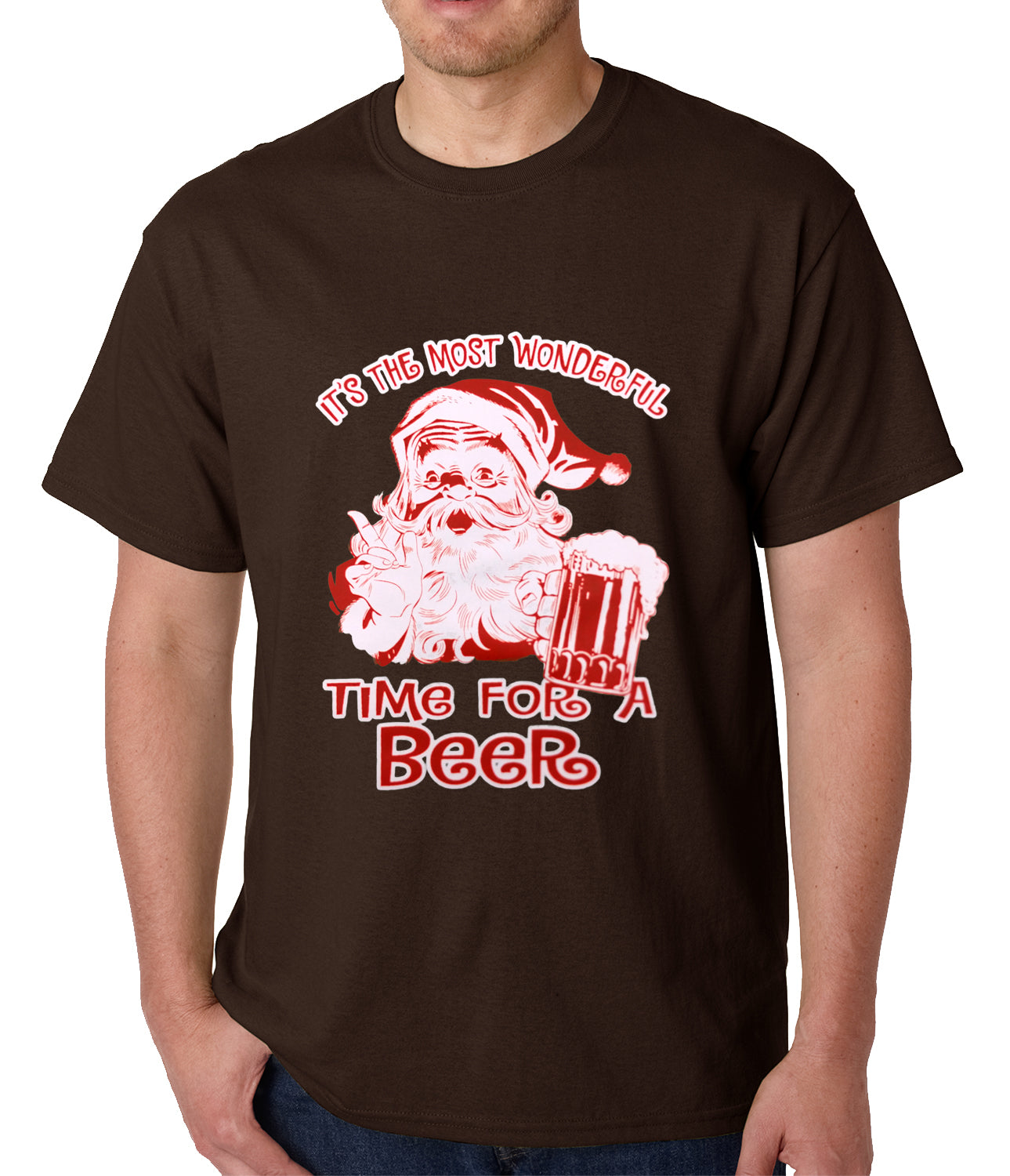 Its The Most Wonderful Time For A Beer Funny Christmas Mens T Shirt