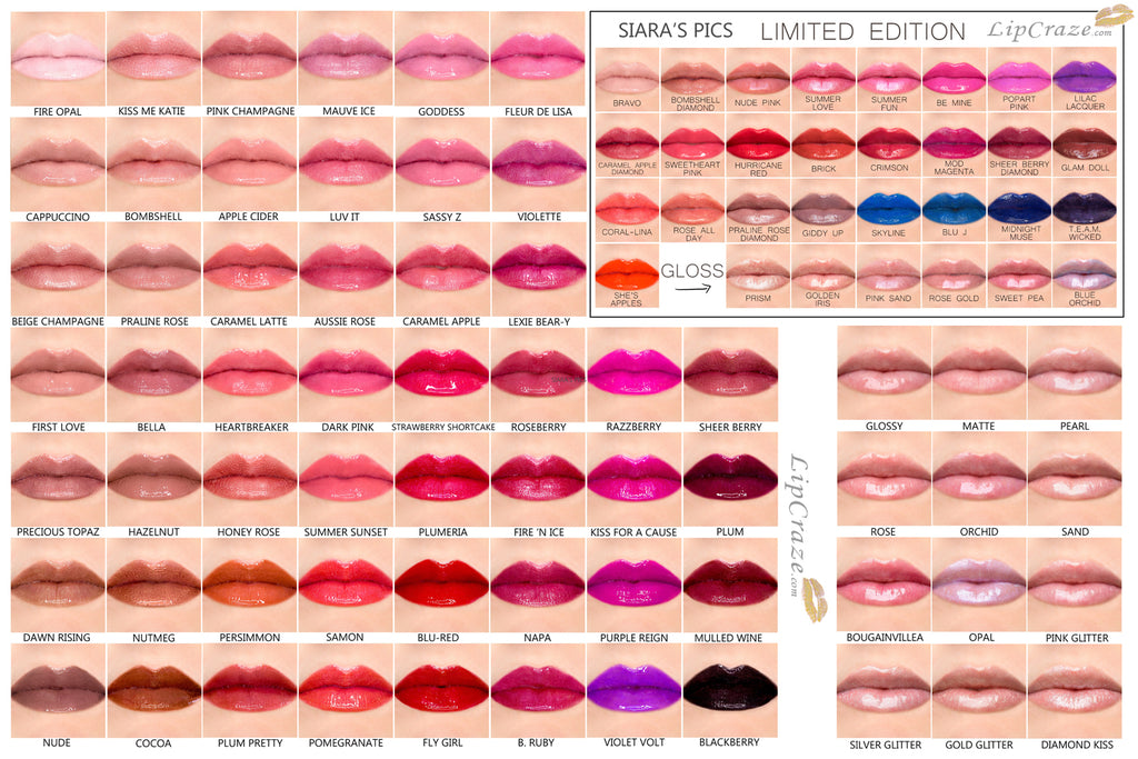 Lipsense Color Chart