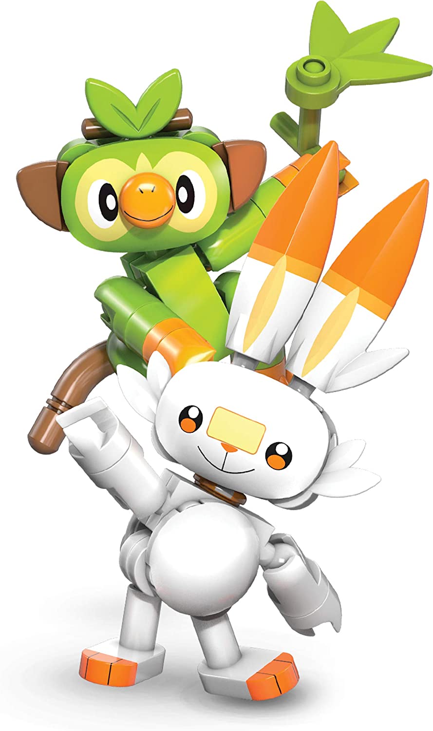 Mega Construx Pokemon Grookey Vs Scorbunny Figure Building Set