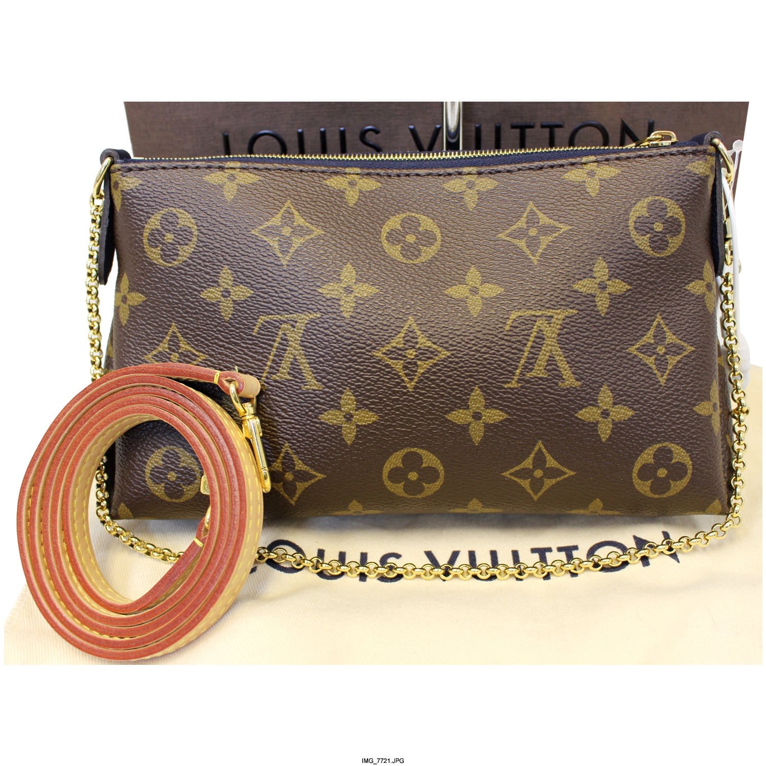 Louis Vuitton Pallas Clutch Monogram Canvas Crossbody Bag Us