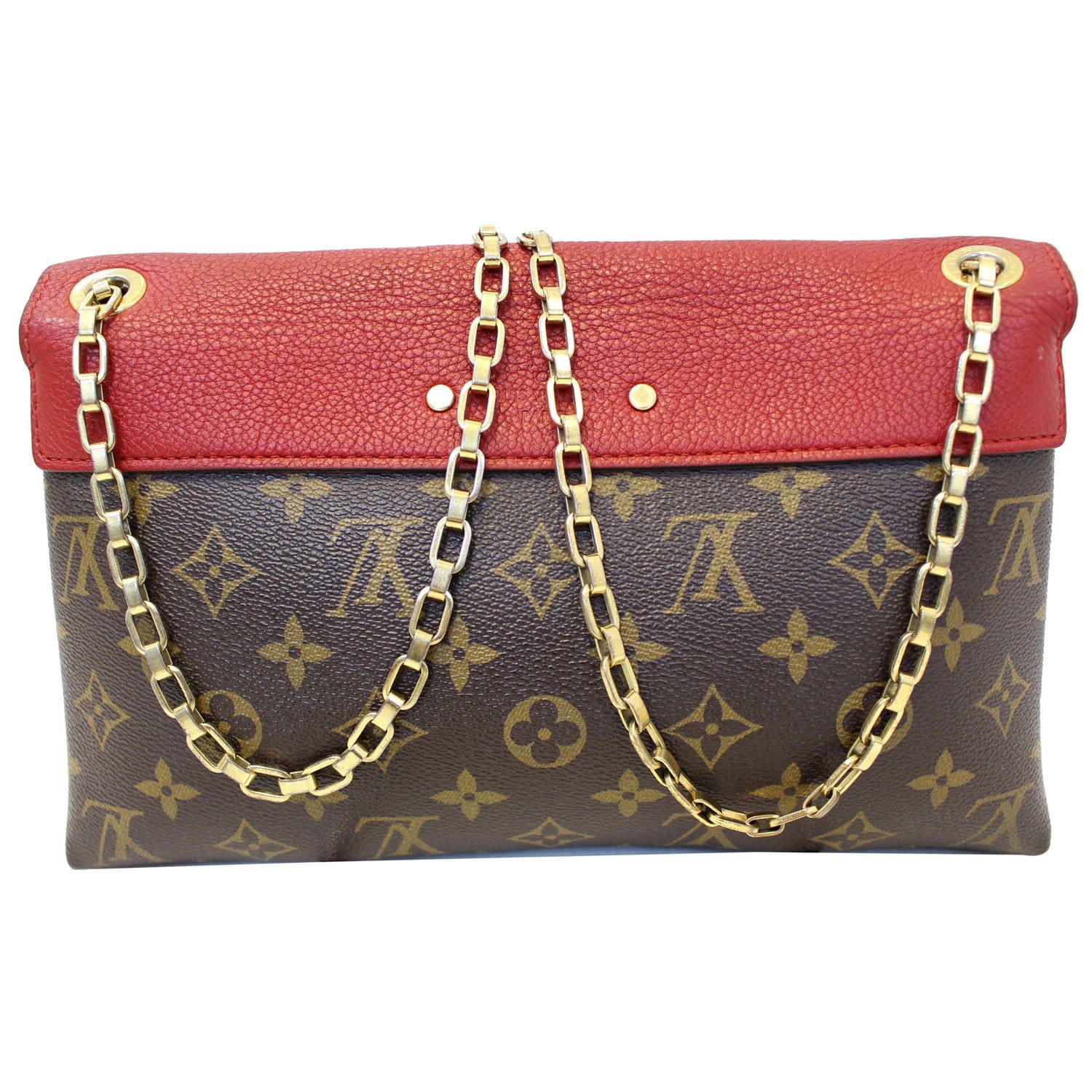 Louis Vuitton Pallas Chain Monogram Canvas Crossbody Bag Brown Us