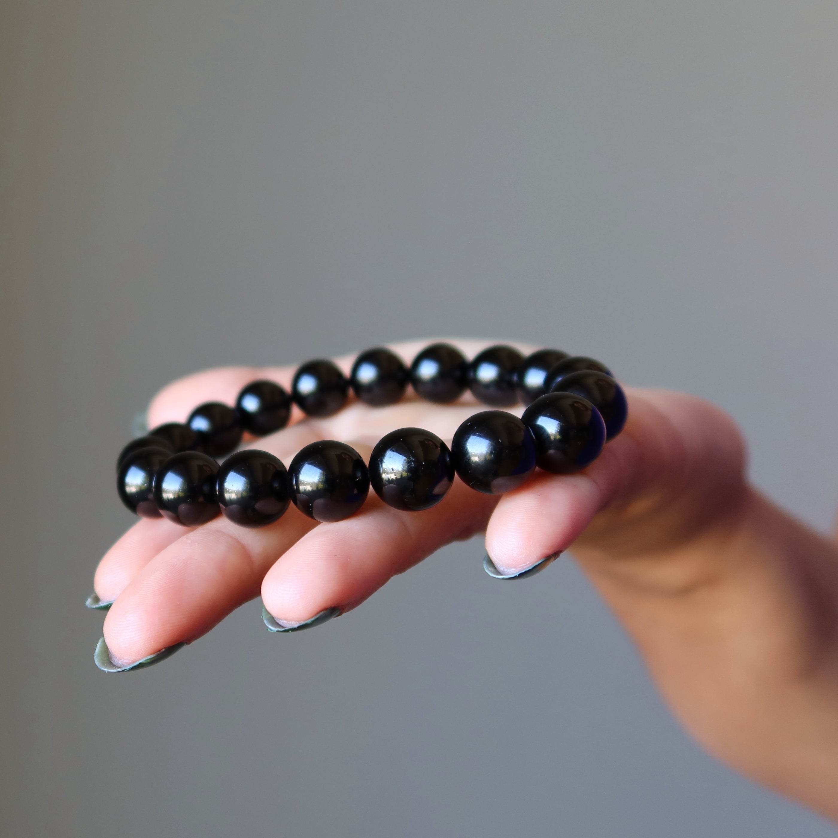 Black Obsidian Bracelet Pure Protection Stone Real Volcanic Powers