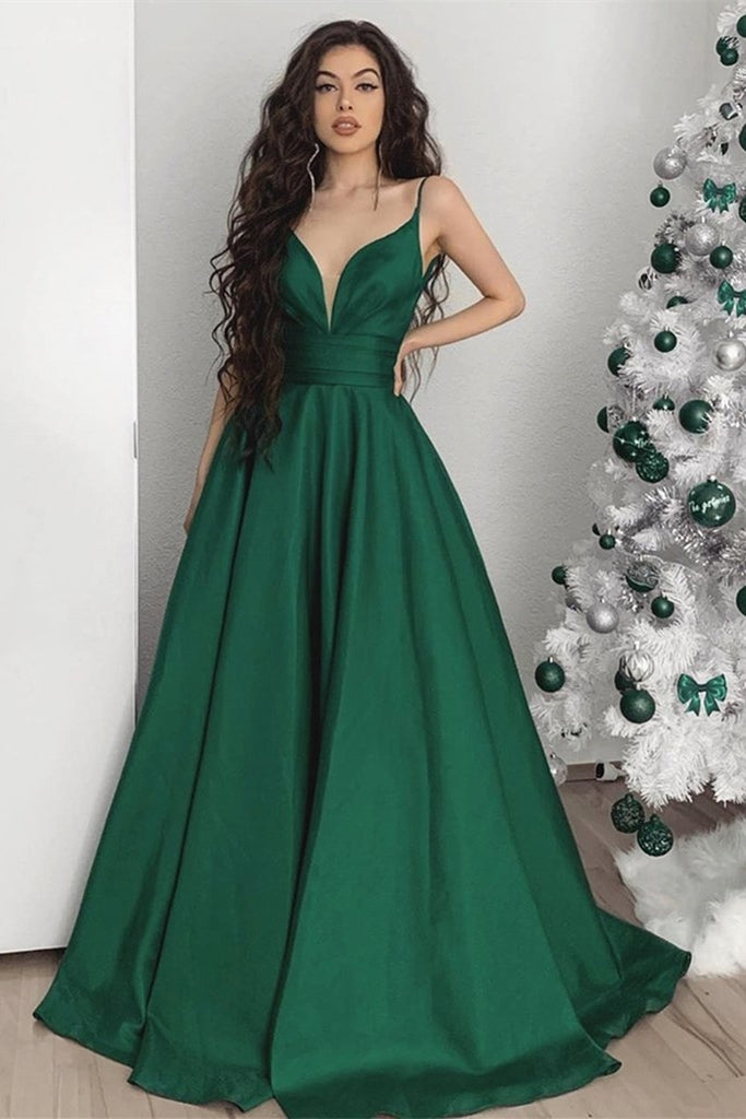 Satin Emerald Green Bridesmaid Dresses