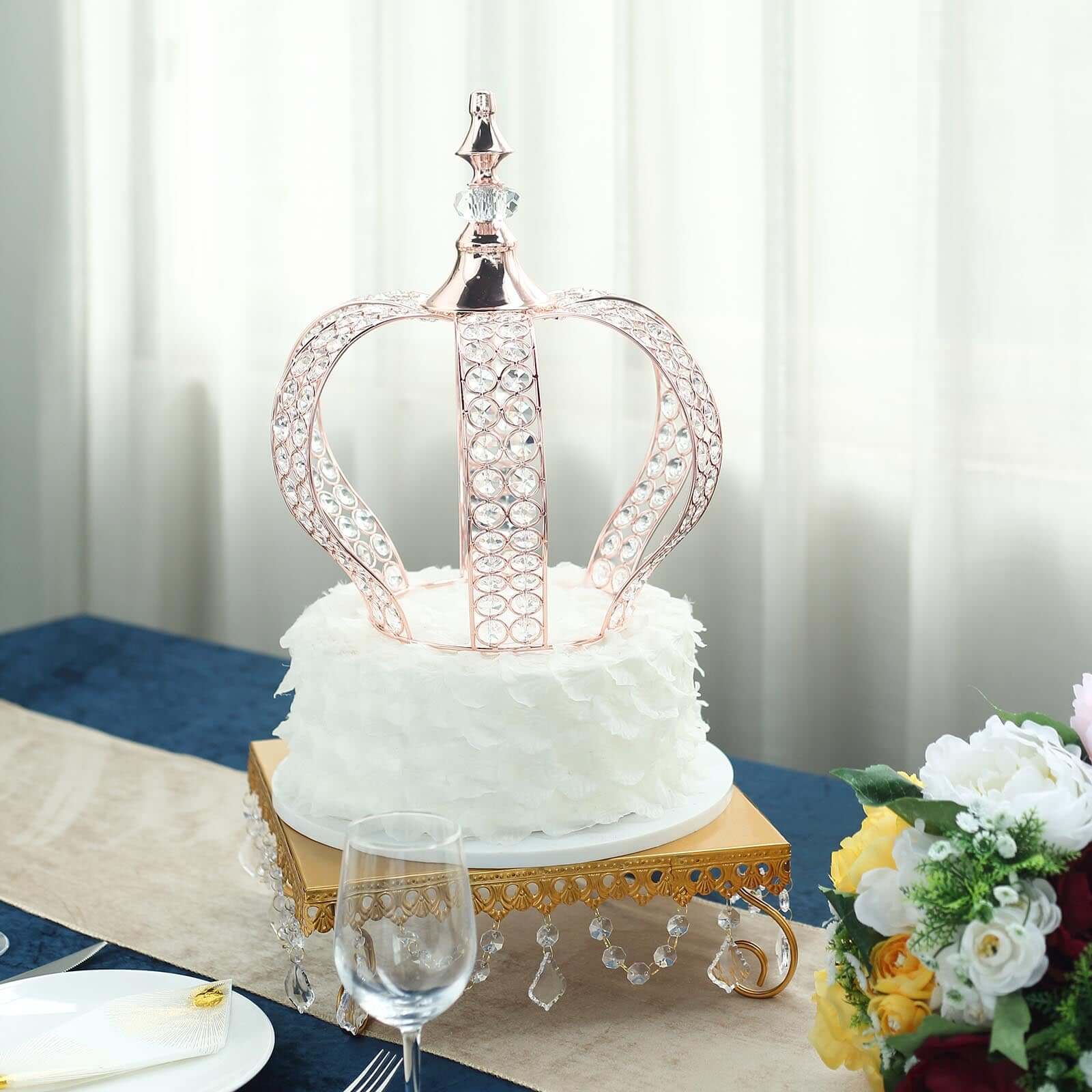 14 Rose Gold Crown Cake Topper Cake Crown Centerpiece Efavormart