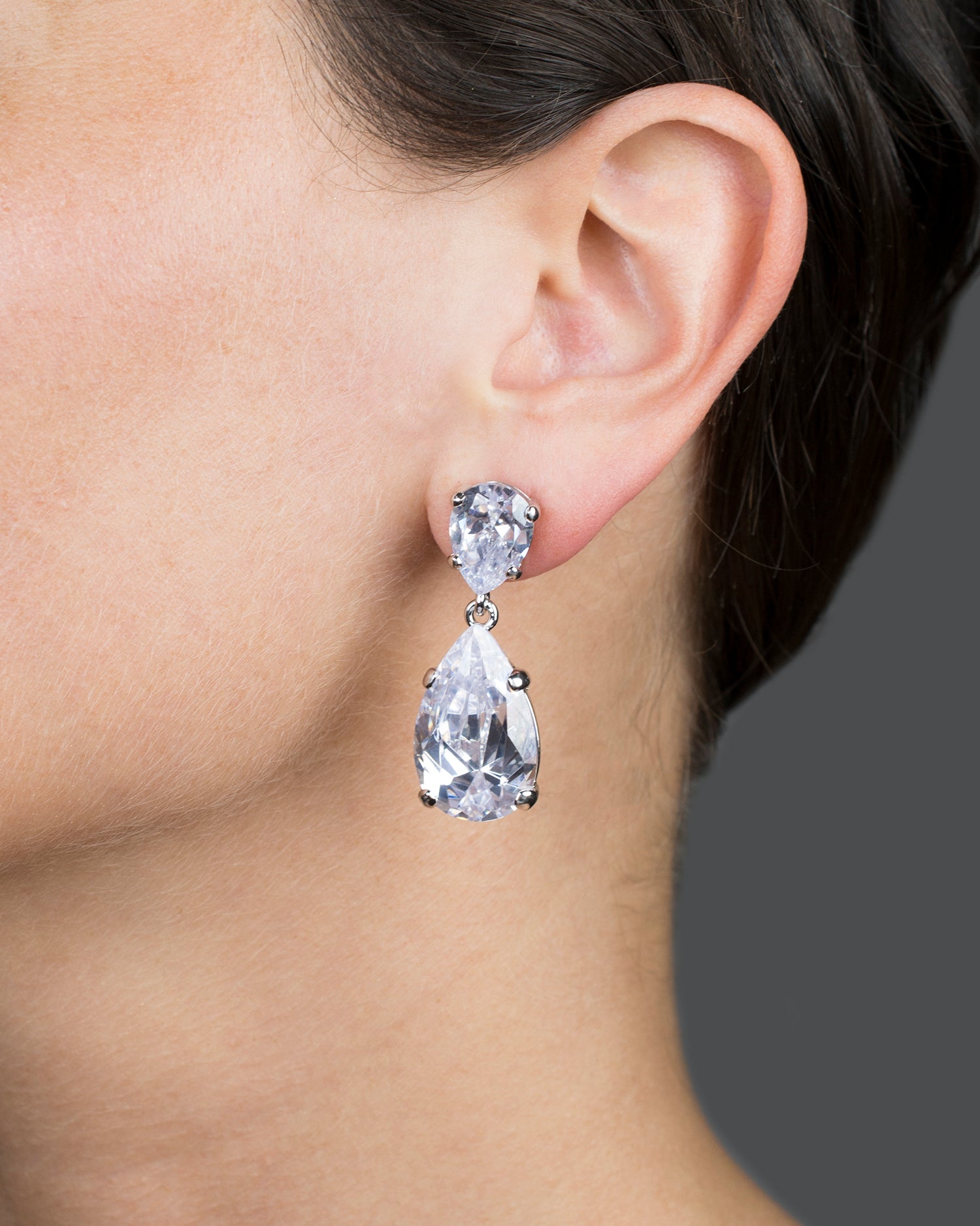 Statement Pear Drop Earrings Cz By Kenneth Jay Lane