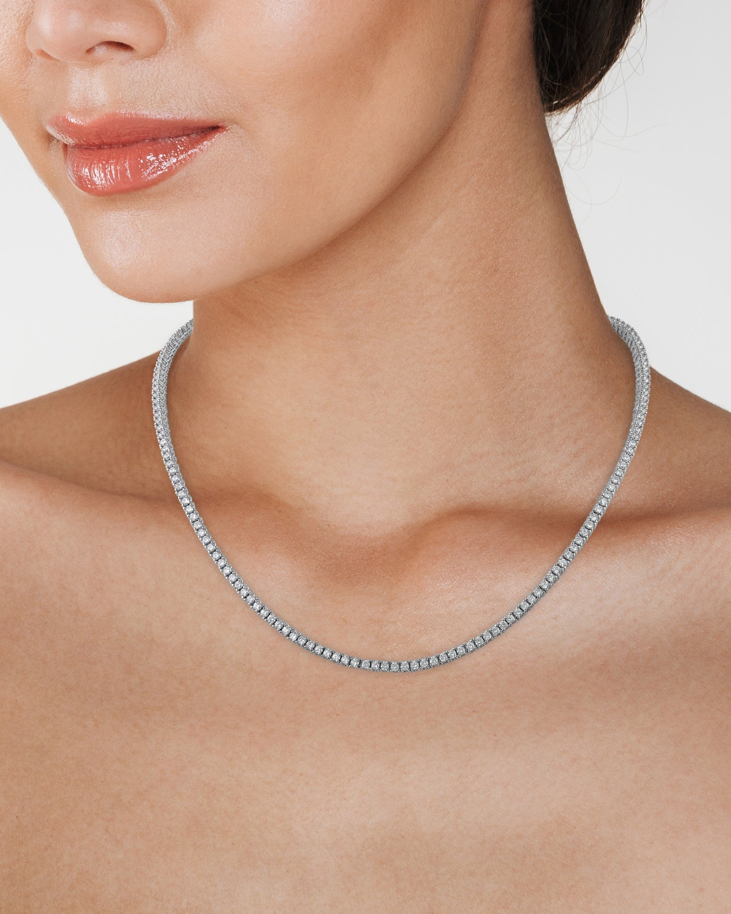 2mm Round Tennis Necklace Cz By Kenneth Jay Lane