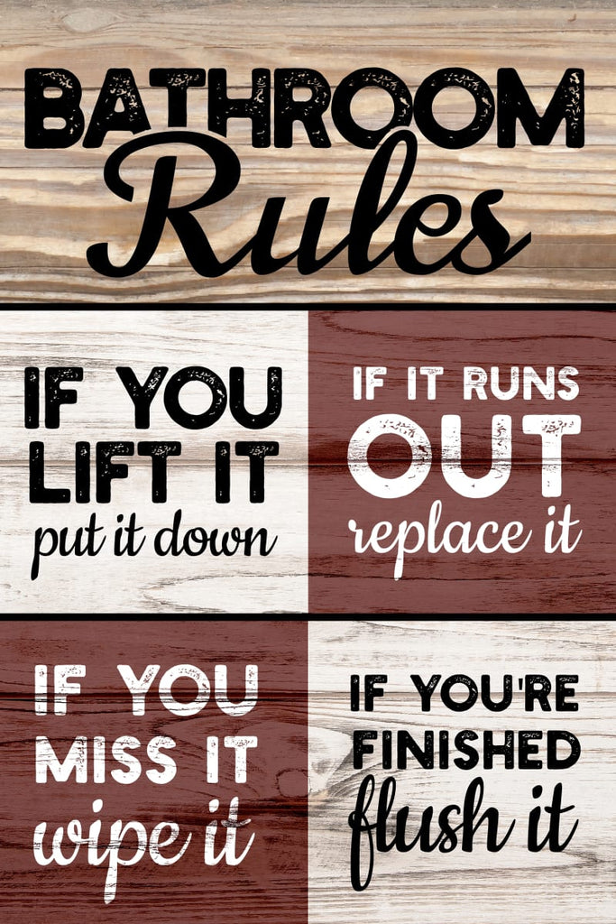 Bathroom Rules Wall Art Prints Framed Prints And Multi Panel Art