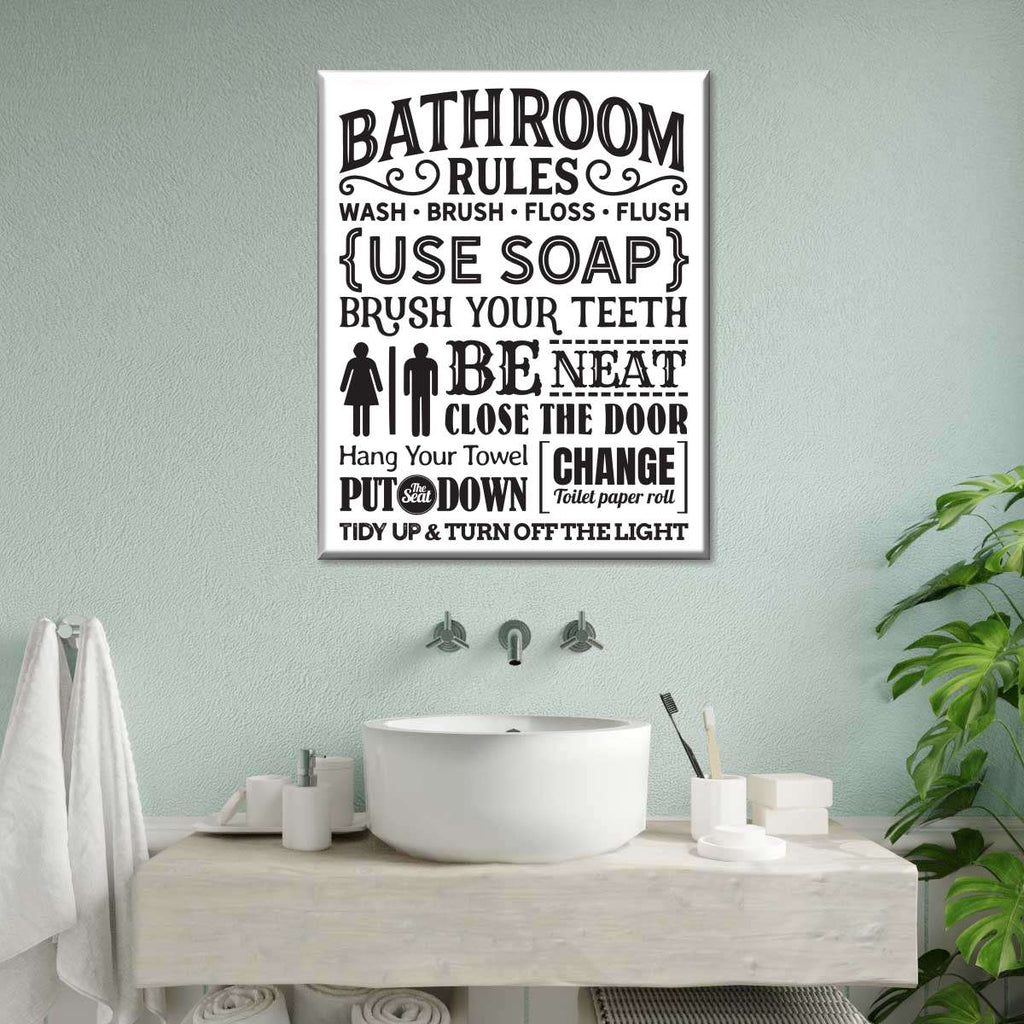 Polite Bathroom Rules Wall Art Digital Art