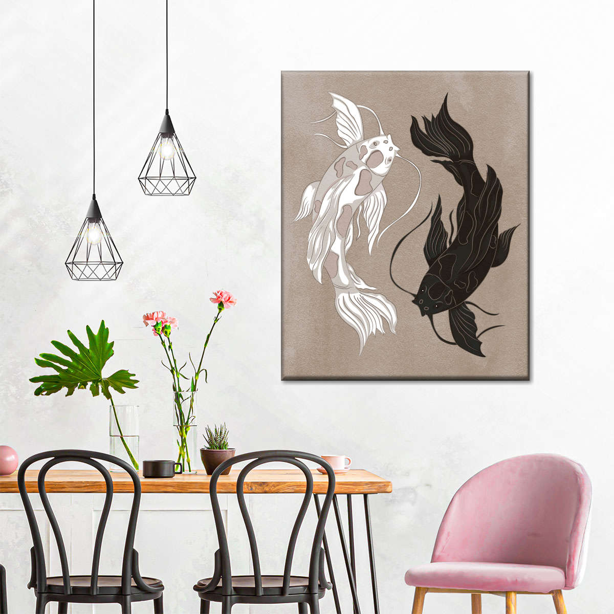 Koi Yin Yang Wall Art Canvas Prints Art Prints And Framed Canvas