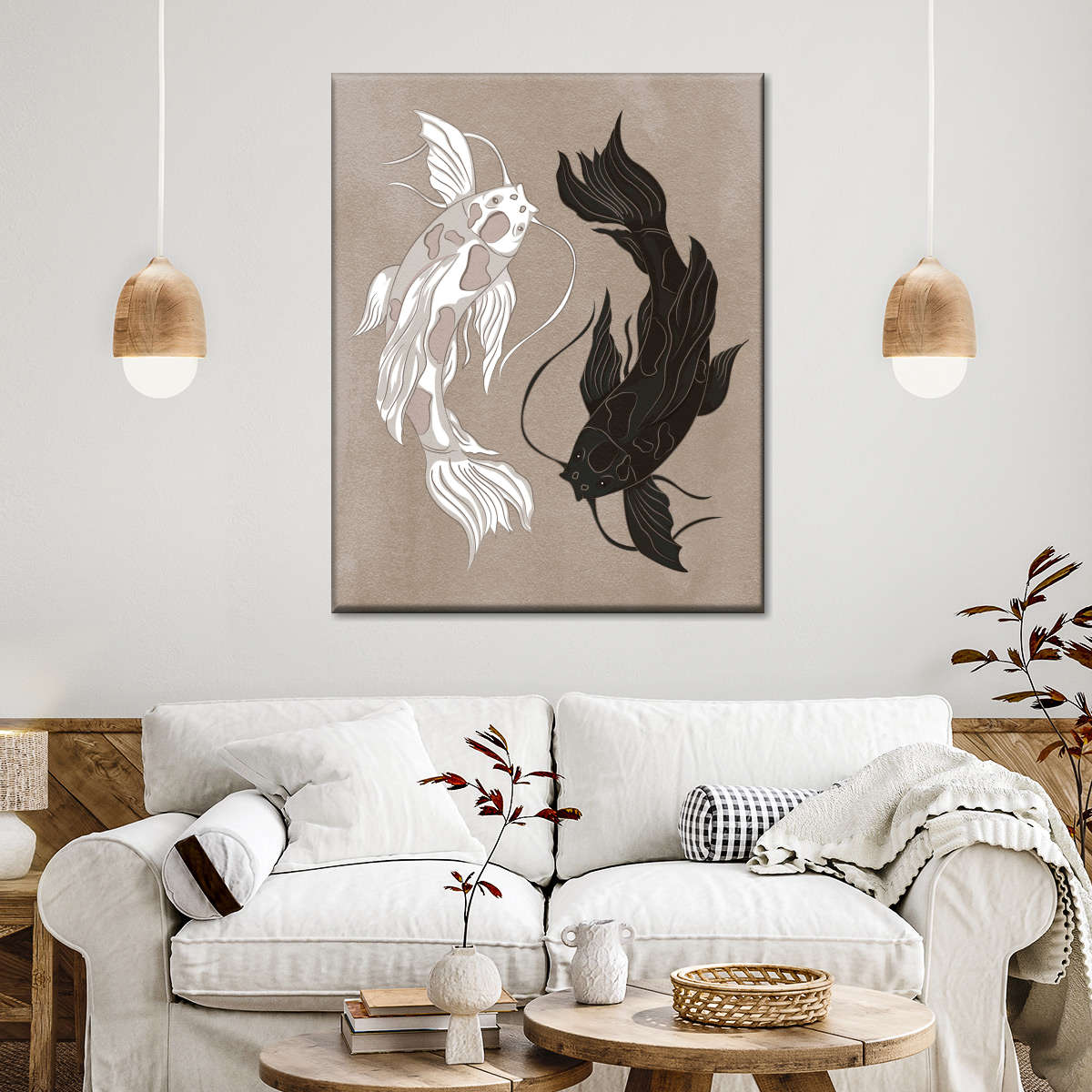 Koi Yin Yang Wall Art Canvas Prints Art Prints And Framed Canvas