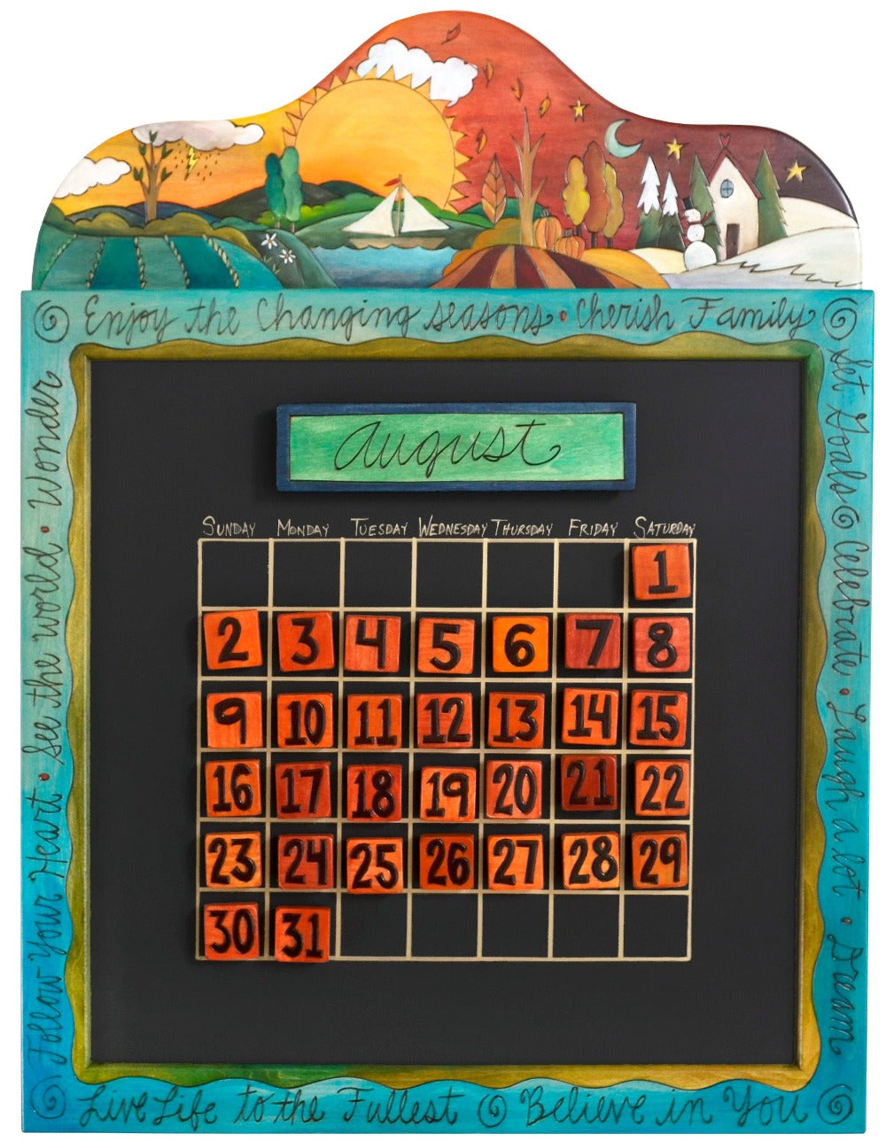 Small Perpetual Calendar D710734 Sticks Handmade