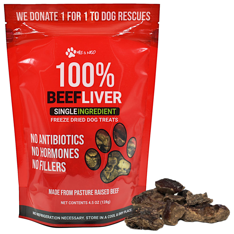 Freeze Dried Beef Liver Dog Treats Max And Neo