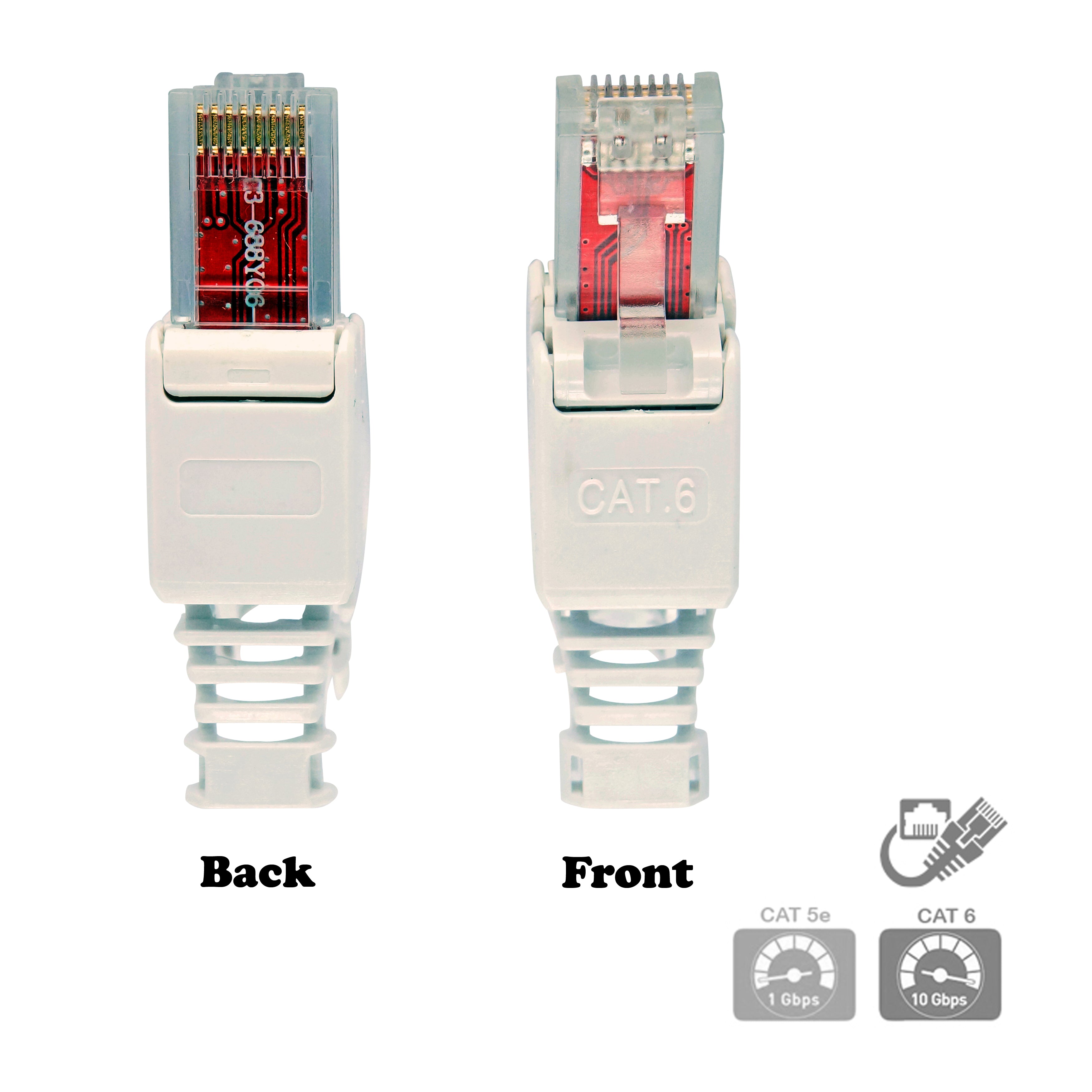 Cybertech Rj45 Cat6 Tool Less Modular Connectors Plugs Cybertech