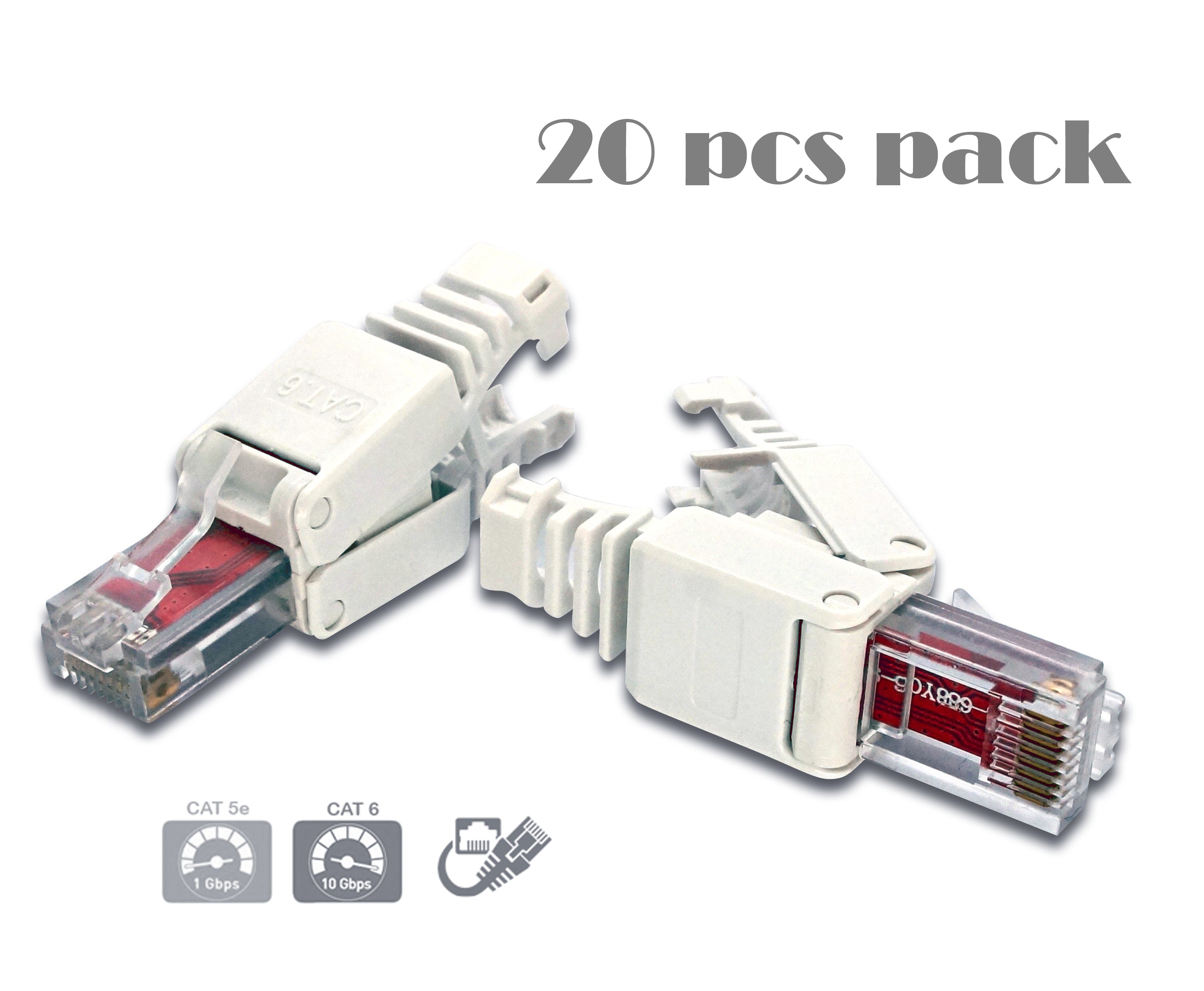 Cybertech Rj45 Cat6 Tool Less Modular Connectors Plugs Cybertech