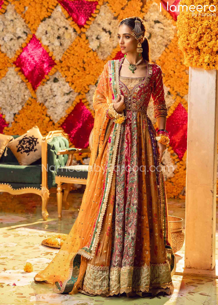 Latest Bridal Mehndi Dresses Wedding Collection 2023 2024