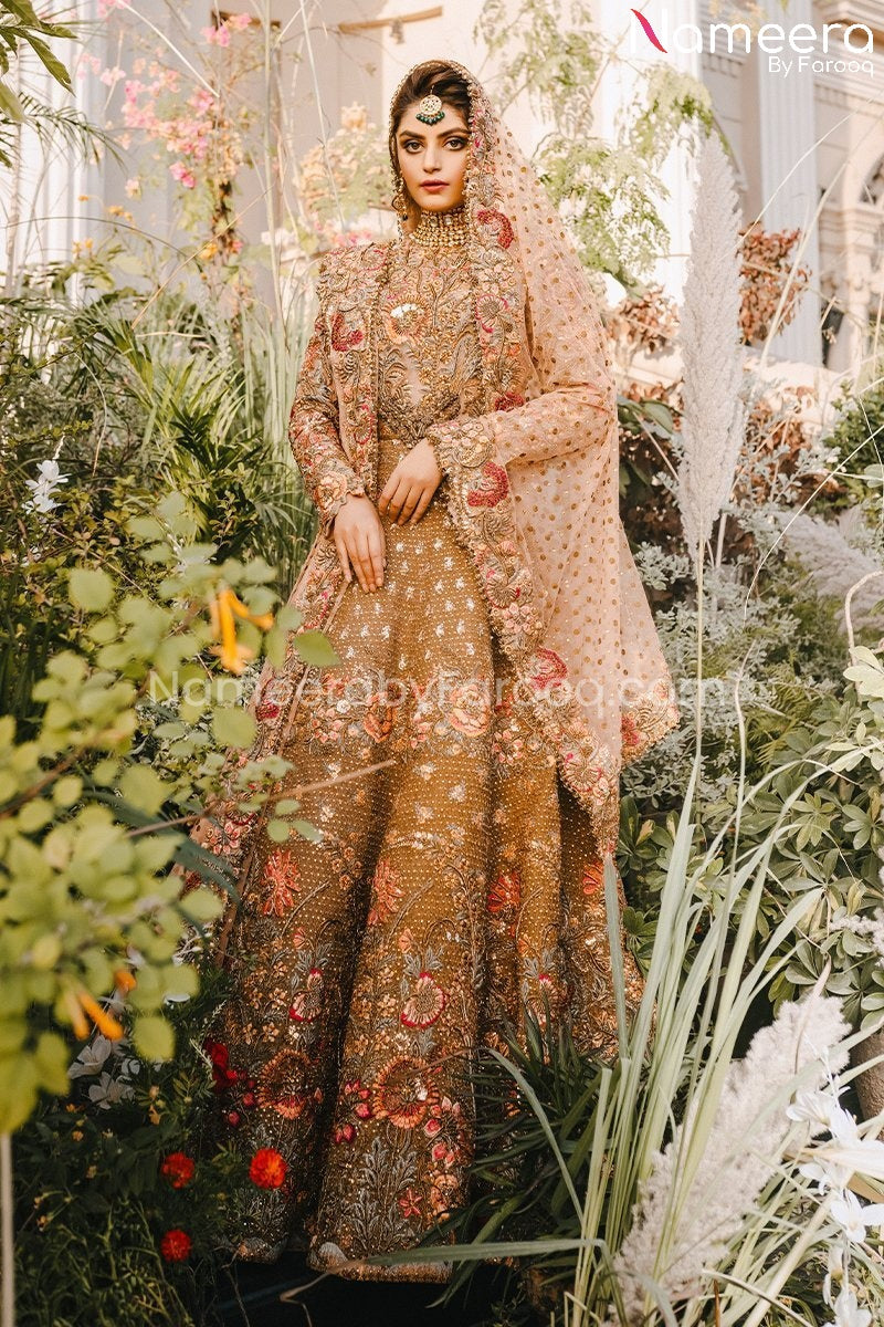 Buy Latest Light Pink Pakistani Bridal Dresses Online 2021 Nameera By