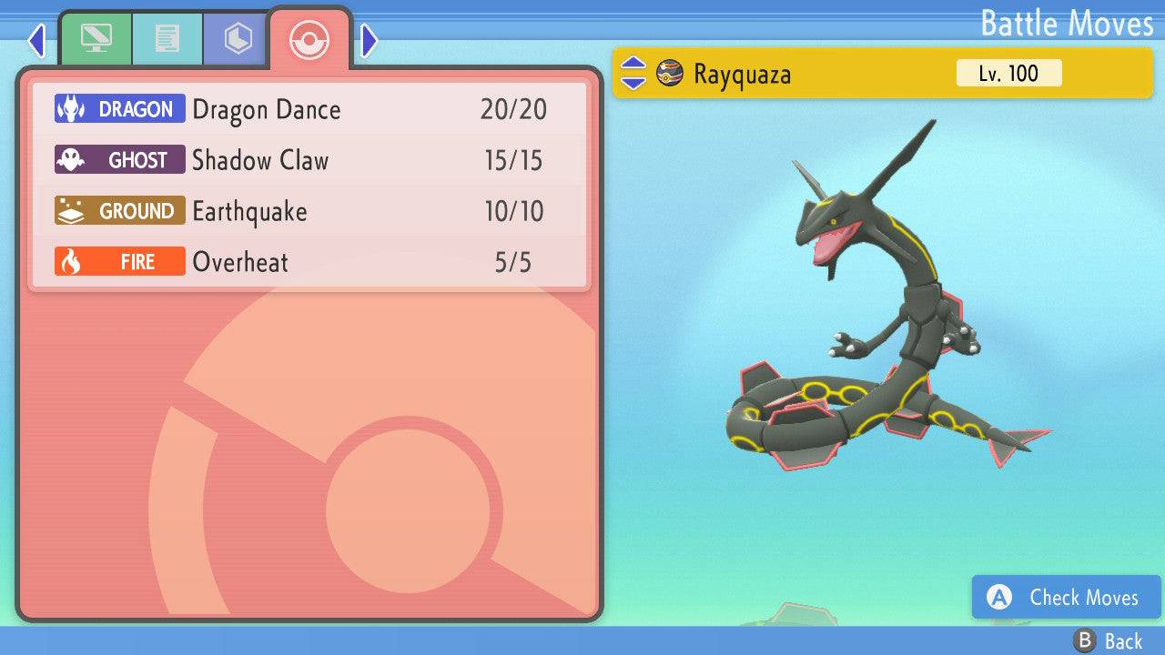 Pokemon Brilliant Diamond And Shining Pearl Rayquaza 6iv Ev Trained