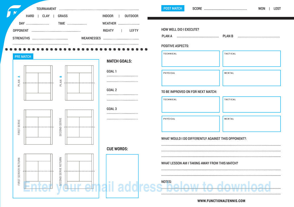 The Free Functional Tennis Match Sheet Functionaltennis