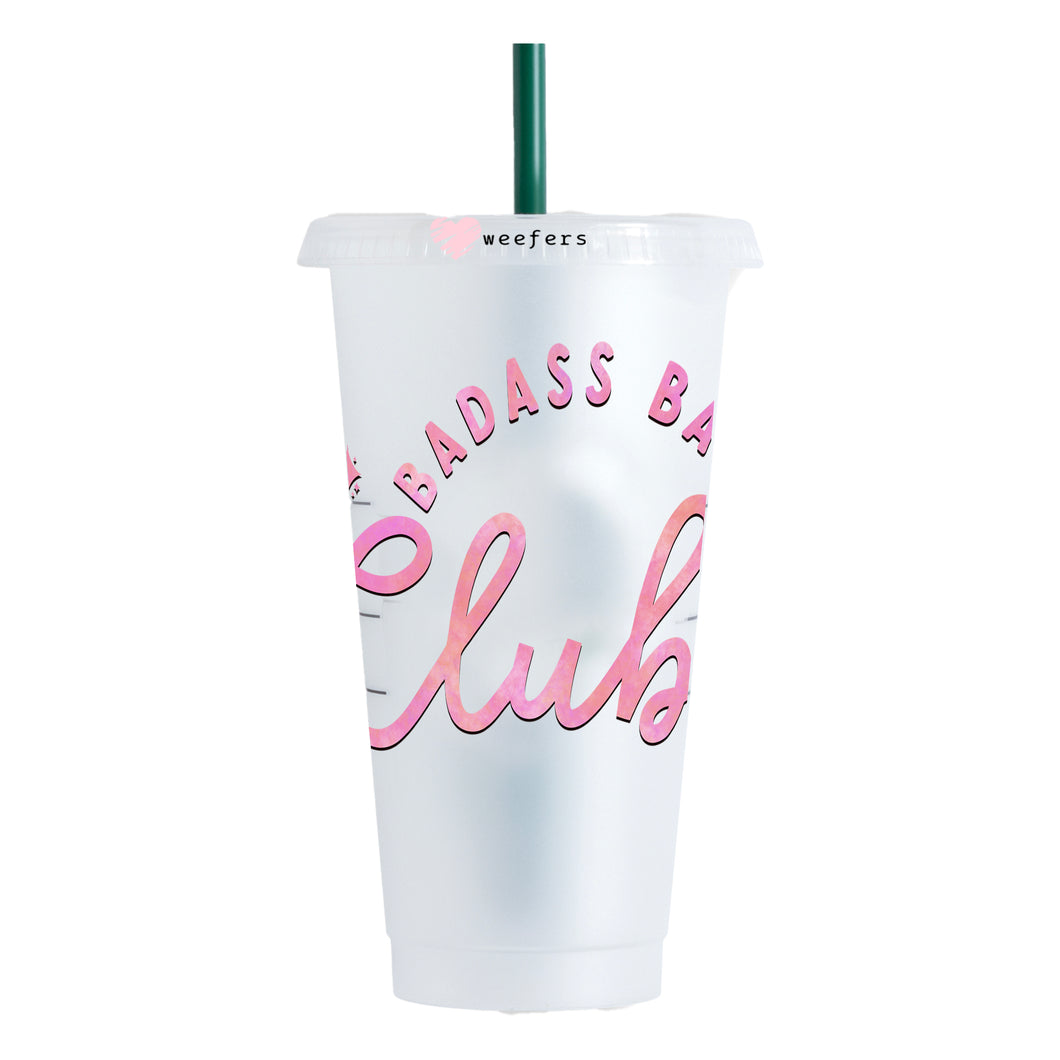 Badass Babes Club 24oz Uv Dtf Cold Cup Wrap Ready To Apply Decal