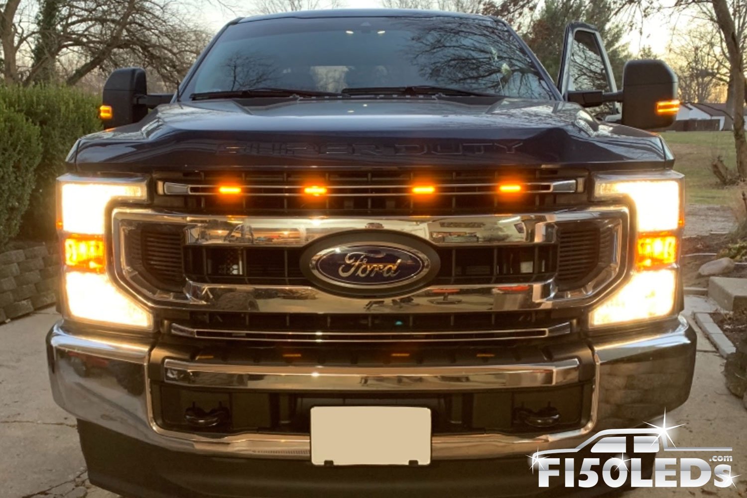 2017 2021 F250 Super Duty Raptor Style Extreme Amber Led Grill Kit