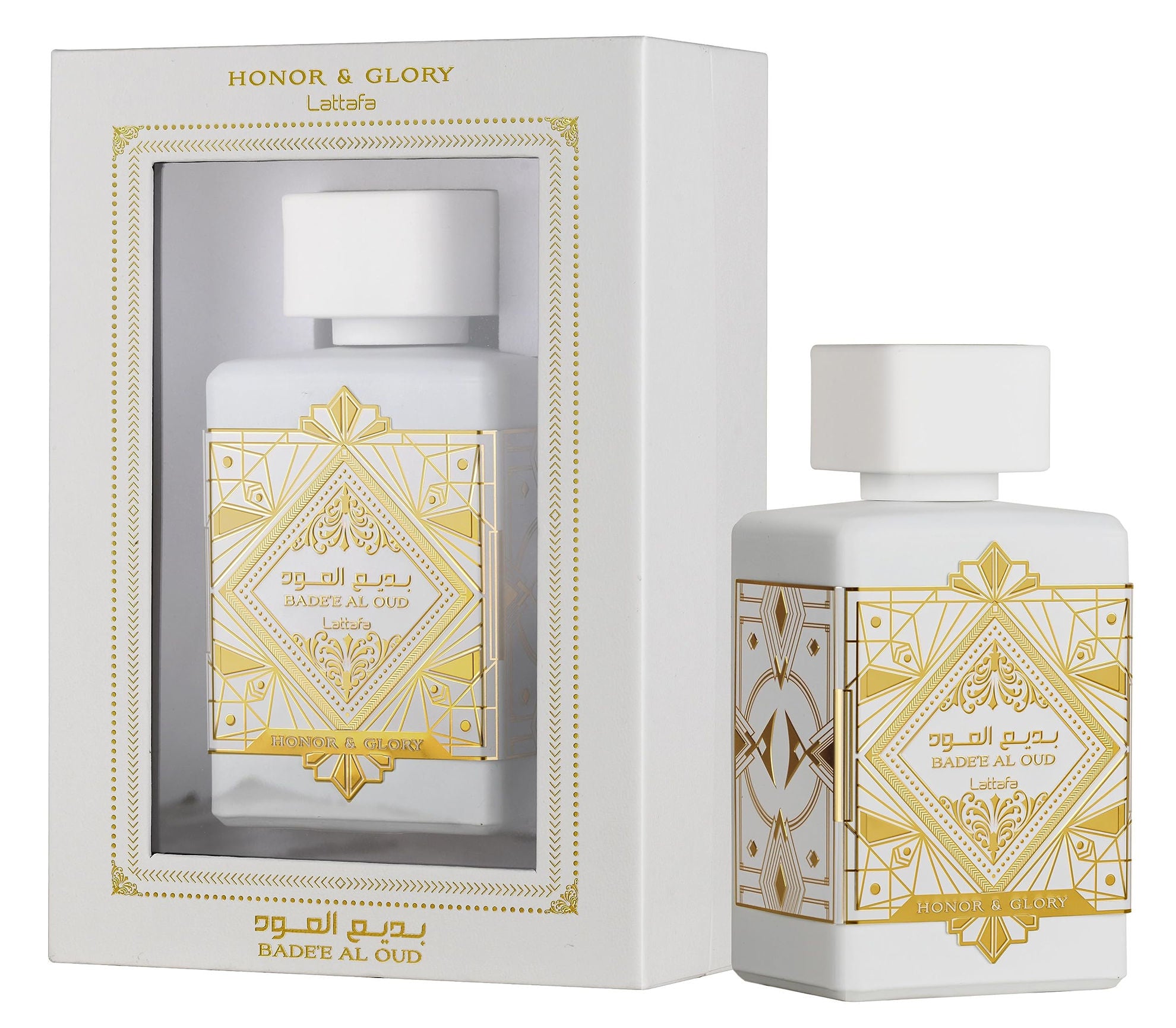 Lattafa Badee Al Oud Honor And Glory 100ml Edp For Men And Women White