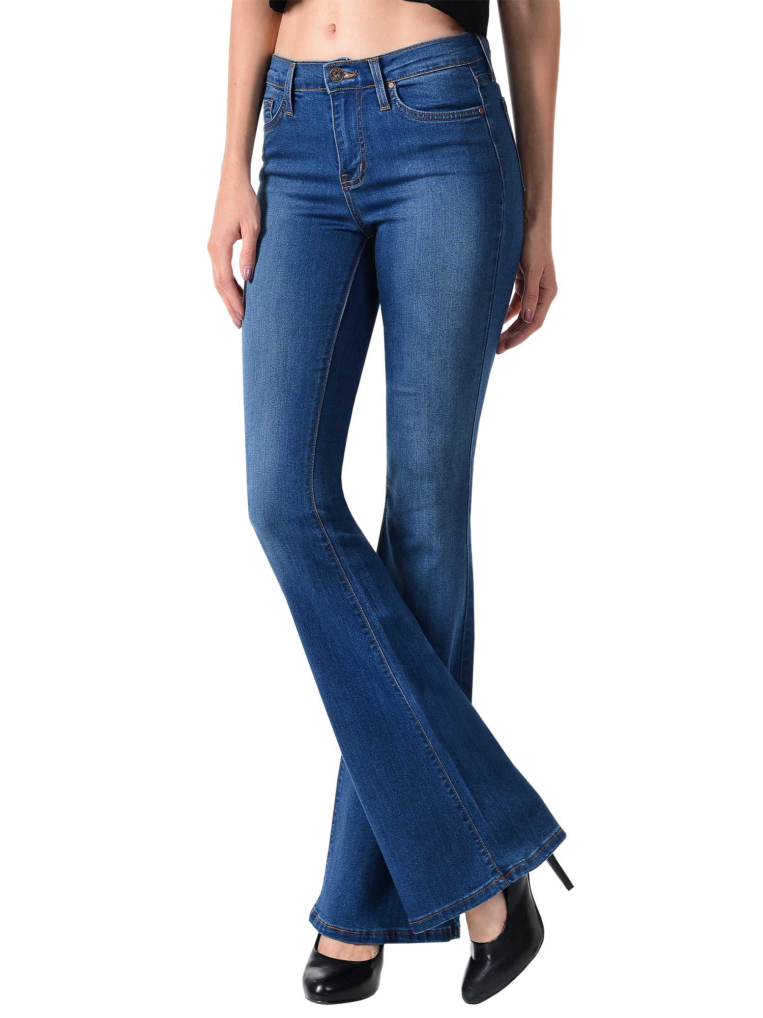 Medium Blue Basic Flare Jeans Angry Rabbit