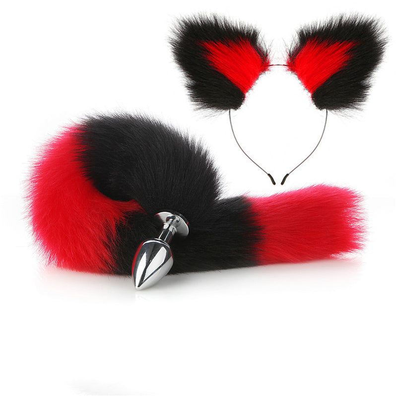 Wild Cosplay Japanese Anime Sexy Cat Ear Headband Butt Plug Tail Set