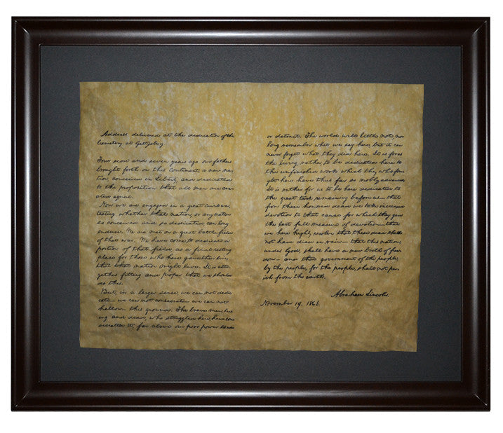 The Gettysburg Address 1863 14 X 11