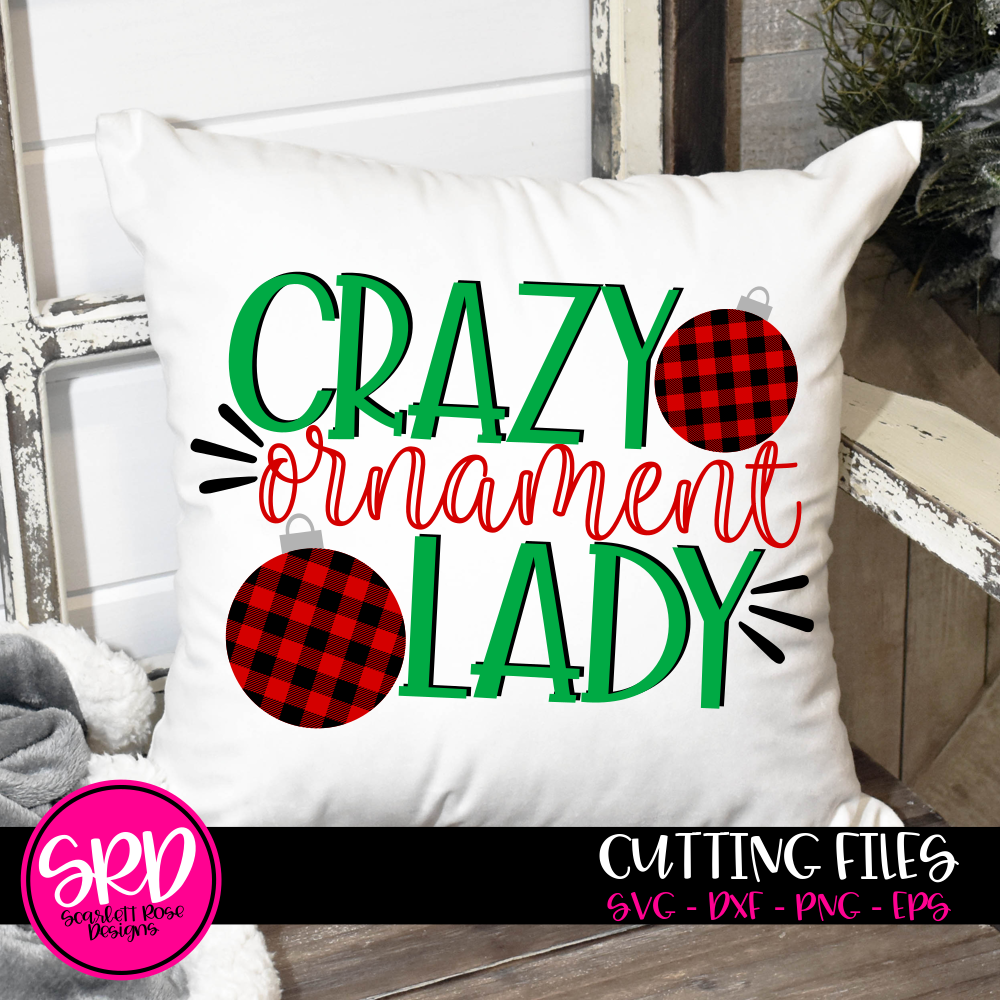 Crazy Ornament Lady Svg Cut File Scarlett Rose Designs