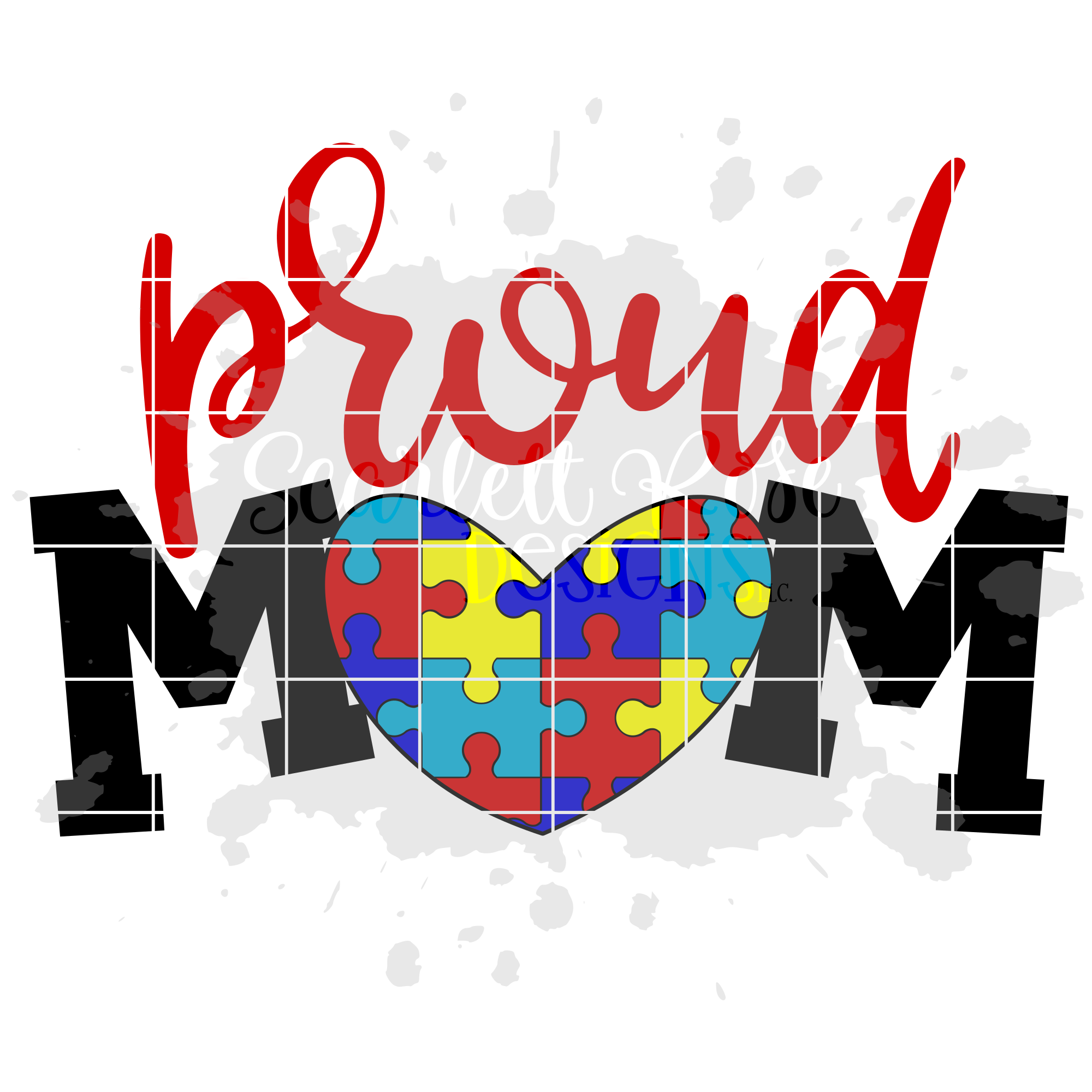 Autism Awareness Proud Mom Autism Svg Scarlett Rose Designs