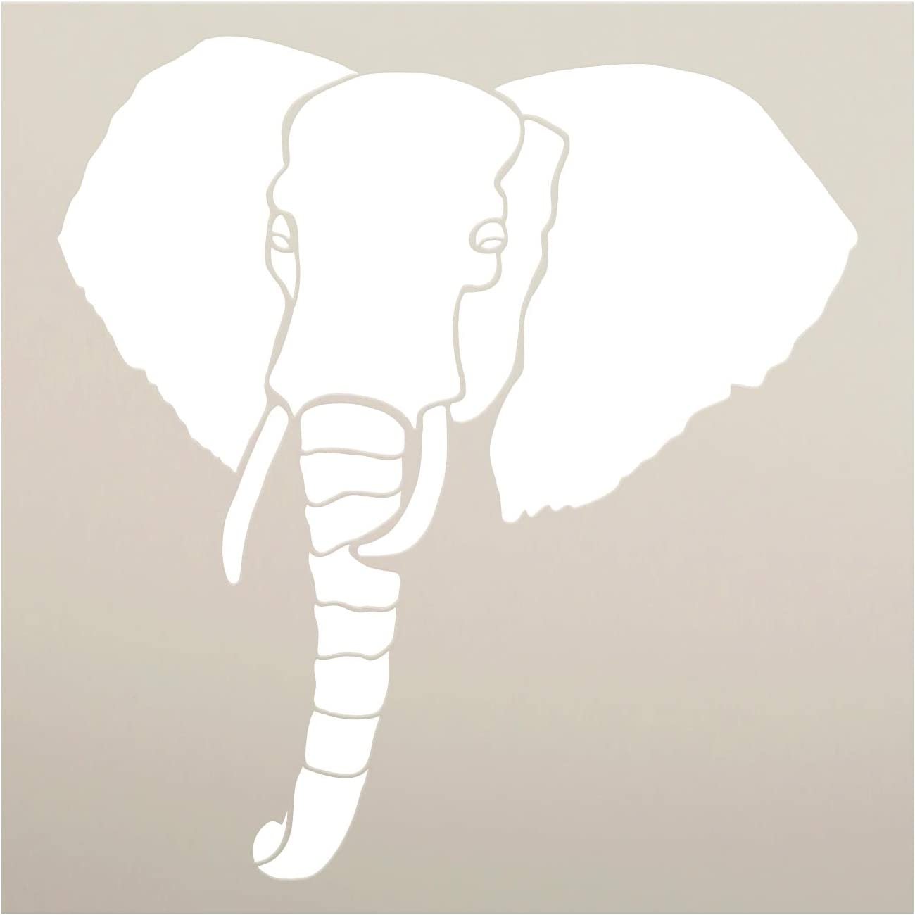 Elephant Silhouette Stencil By Studior12 Diy African Animal Lover Ho