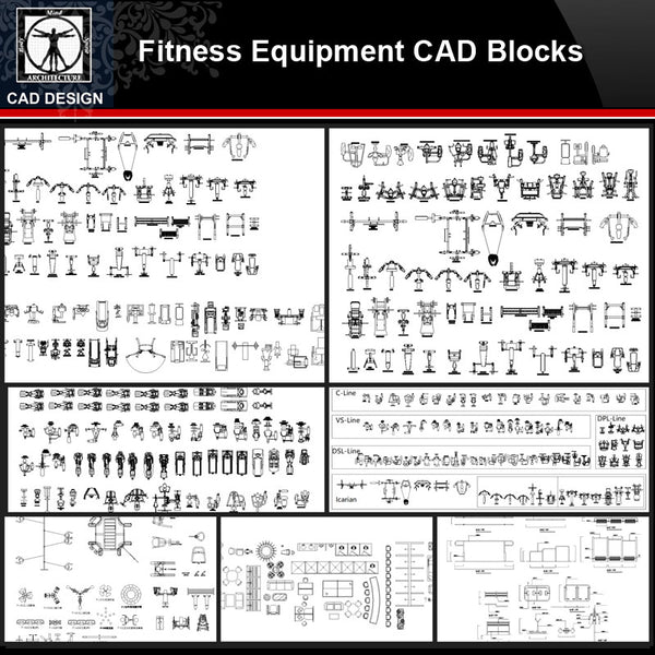 Fitness Equipment Cad Blocks Cad Design Free Cad Blocksdrawings