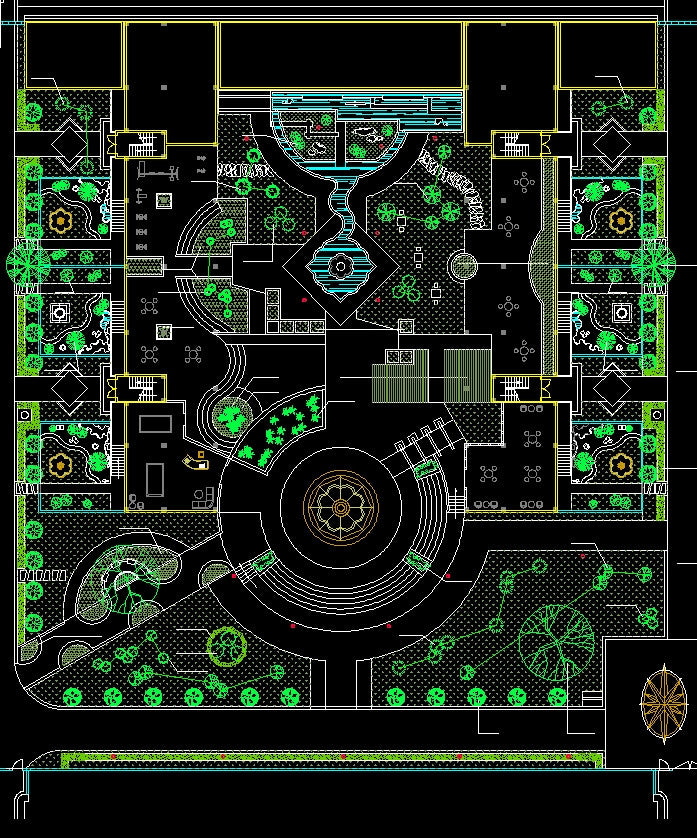 Garden Design Dwg Landscaping Plans Dwg ~ Patio Landscape Design