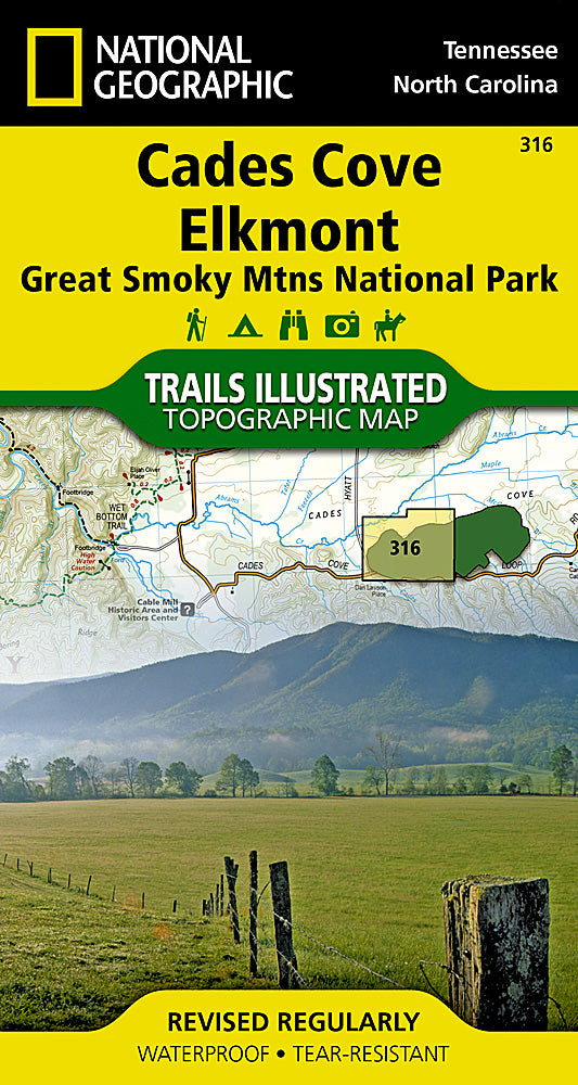 Buy Map Cades Cove Great Smoky Mountains National Park Map 316 By