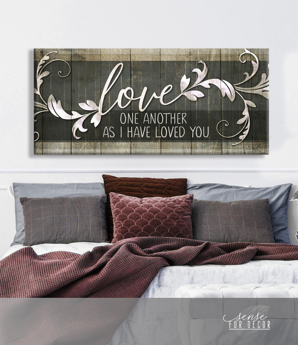 Christian Wall Art Love One Another As I Have Loved You Wood Frame R