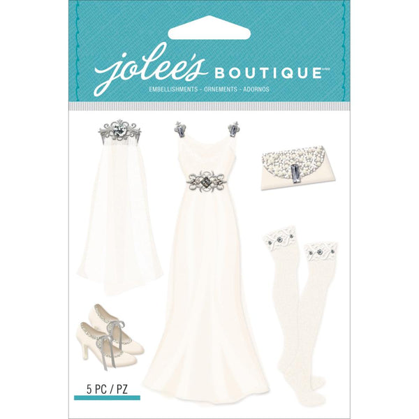 Jolees Boutique Dimensional Stickers Wedding Dress Scrapbooking Fairies