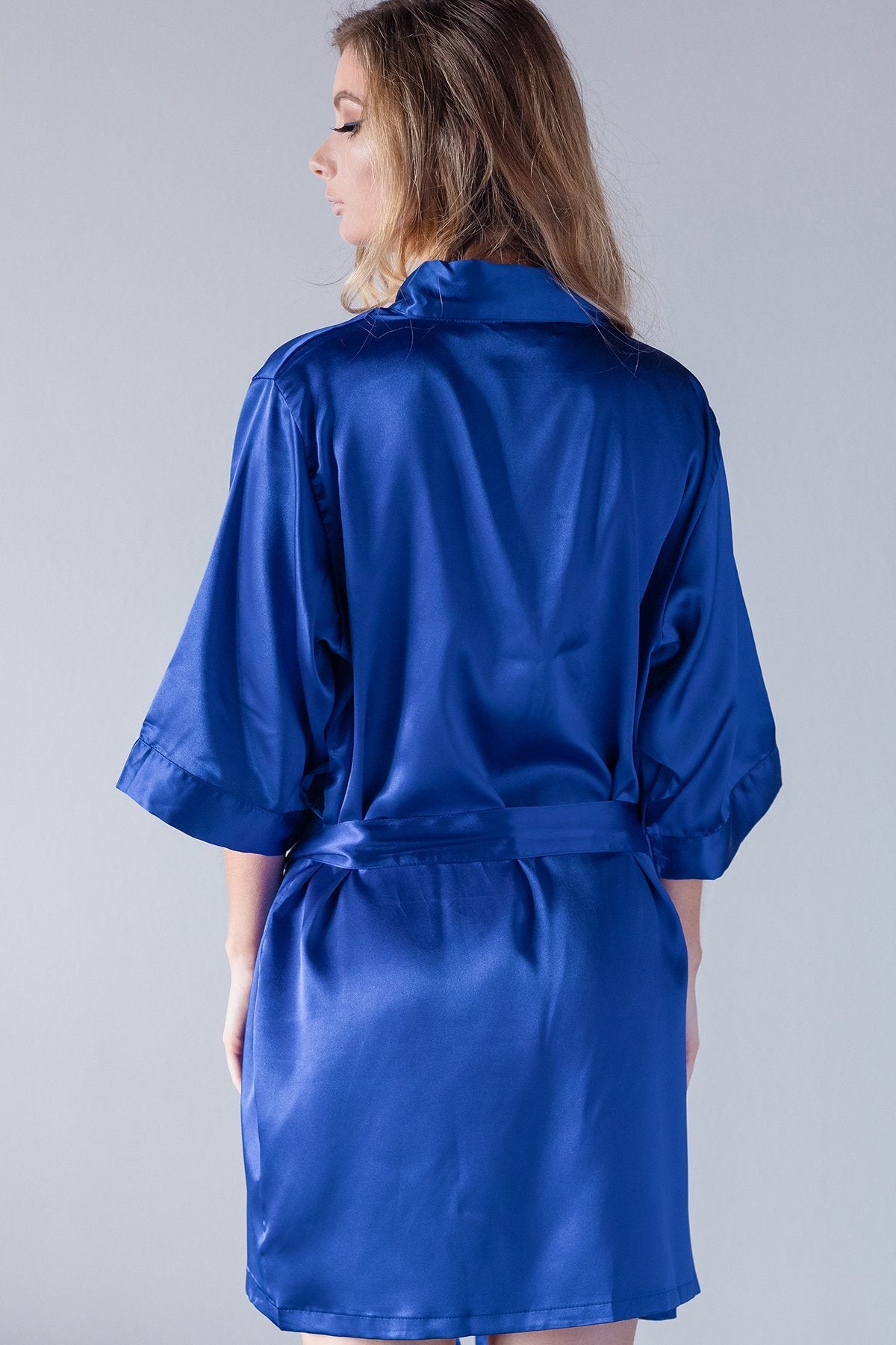 Royal Blue Satin Robe Satin Robes Bridesmaid Robes Royal Blue Robes