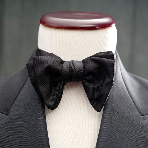 Formal Black Bow Ties Satin And Grosgrain He Spoke Style Shop