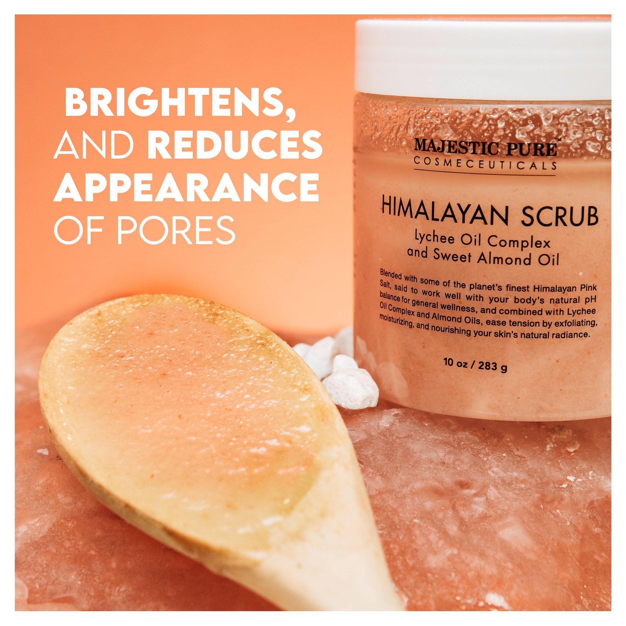 Himalayan Salt Scrub W Lychee Oil Complex And Sweet Almond Oil