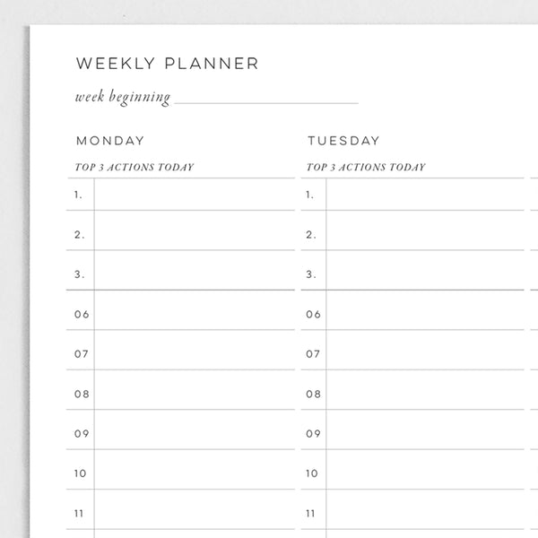 A4 Weekly Planner Instant Download Lomond Paper Co